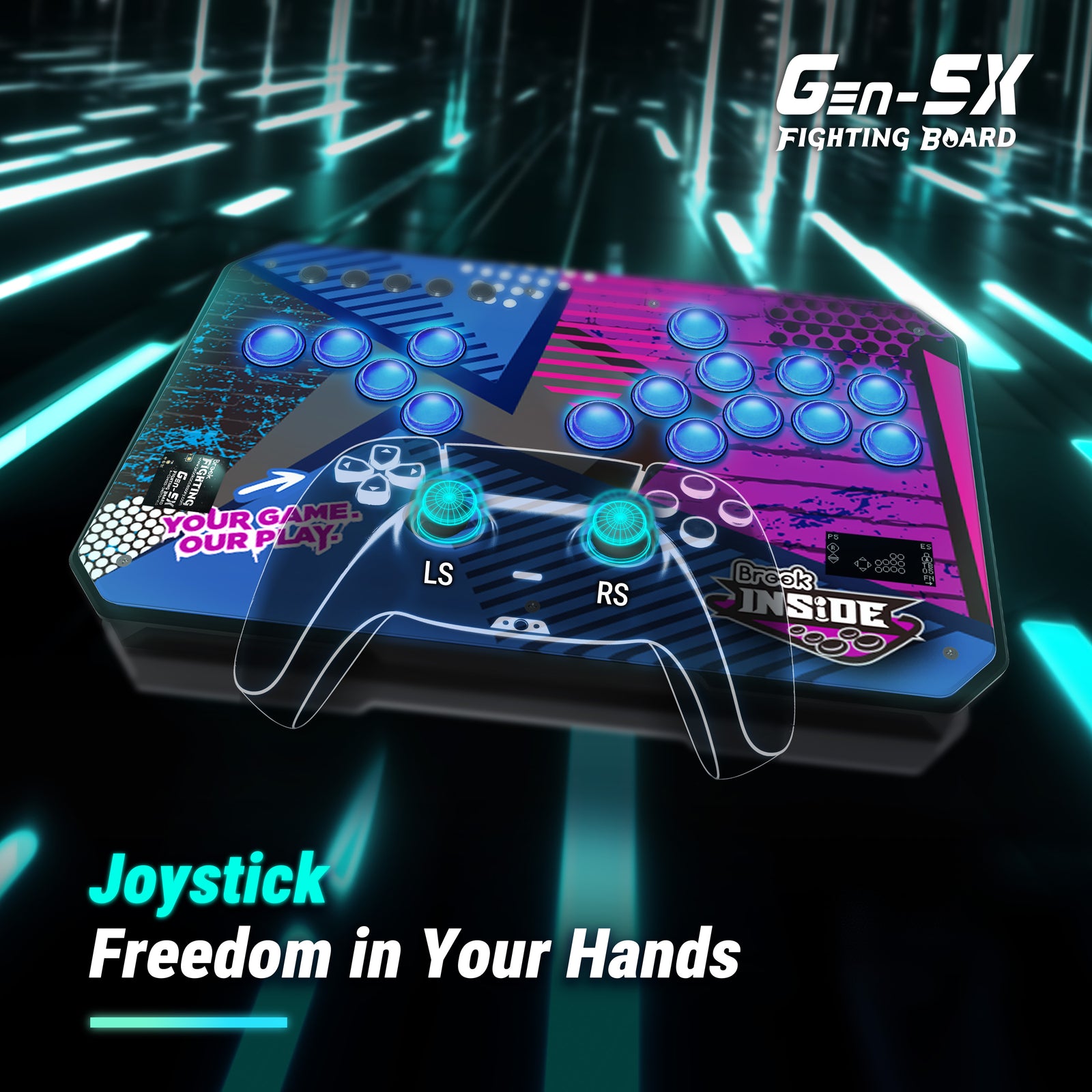 Brook Fighting Gen 5X Fighting Board – PS5, Xbox, Switch, PC | LED ...